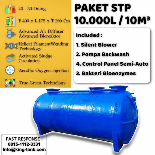 Jual Tangki IPAL BIOFILTER 10000 L / 10M3 - PAKET LENGKAP-BIOTANK ...