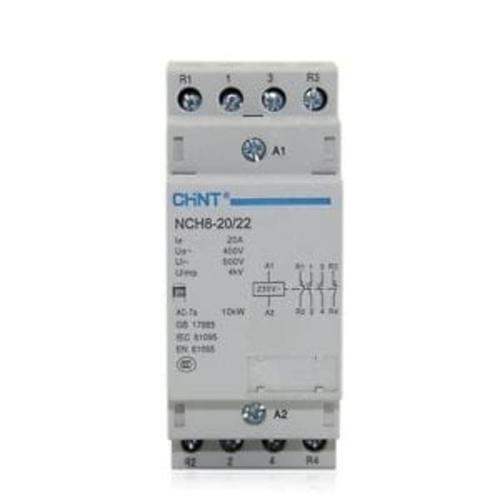 Jual Contactor Modular Din Rail Chint NCH8-20 / 22 20A 4P 2NO 2NC ...