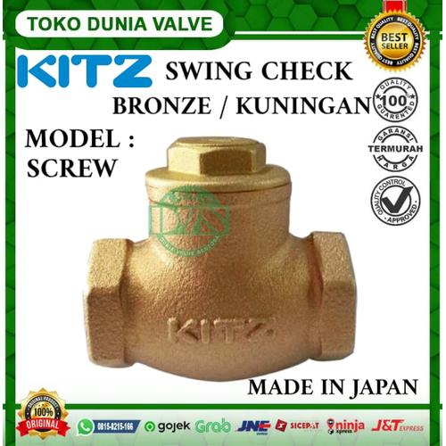 Jual KITZ SWING CHECK VALVE 1 1/2" DN40 CLASS 125 BRONZE SCREW HARGA ...