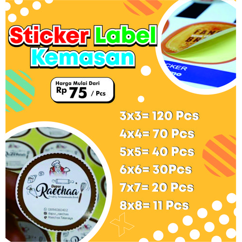 Jual STICKER LABEL KEMASAN MAKANAN/PRODUK,LEBEL BOTOL,LEBELNAMA FREE ...