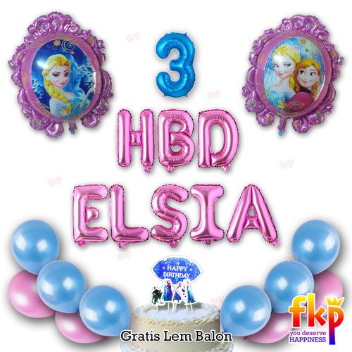 Jual FUN KIDS PARTY Paket Balon Frozen Elsa Cermin / Balon Foil Frozen ...