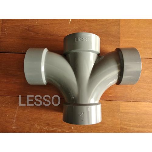 Jual Tee Double Y PVC D 2" Inch Lesso Cross Tee Y Cabang Sambungan Pipa PVC - Kota Surabaya - CV ...