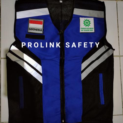 Jual ROMPI SAFETY BIRU BAHAN TASLAN SAMPING JARING BERLOGO K3 BENDERA ...
