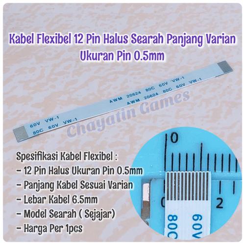 Jual Kabel Flexibel 12 Pin Halus Searah Panjang Varian Ukuran Pin 0.5mm ...