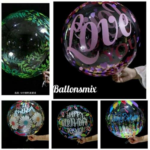 Jual Balon pvc motif/balon transparan motif/ukr 18 inch - Jakarta Barat ...
