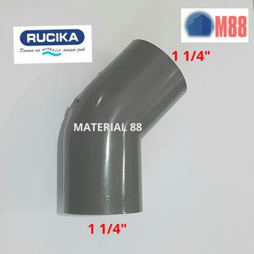 Jual Keni 45 derajat 1 1/4 inch RUCIKA AW Elbow Knee Pipa PVC 1.25 1,25 - Kab. Bogor - MATERIAL ...