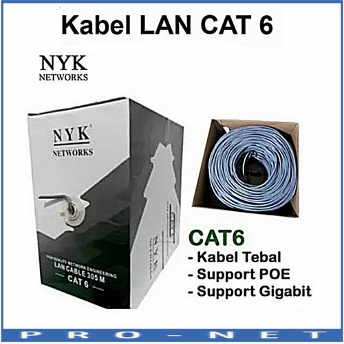 Jual Kabel Lan Nyk Roll cat 6 panjang 305meter/Kabel Lan Utp cat 6 ...