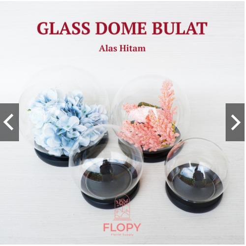 Jual Glass Dome Bulat Alas Hitam / Kubah Kaca / Vase Kaca - Jakarta ...