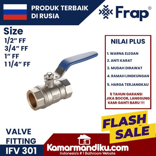 Jual Frap Brass Ball Valve IFV.301.06 1" FF untuk sambungan pipa air ...