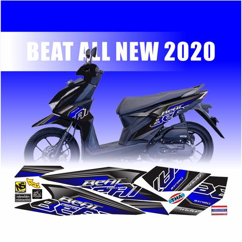Jual STICKER STRIPING VARIASI BEAT DELUXE 2020 / BEAT DELUXE 01 BIRU ...