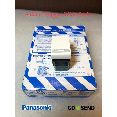Jual Panasonic Saklar Tunggal Engkel 1 Gang Wide Series WEJ5531 WEJ ...