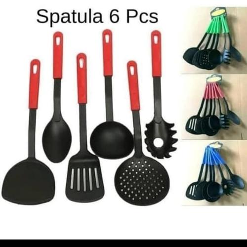 Jual Kitchen Tools Set 6 in 1 Dapur Spatula Sendok Masak Sup Nasi Sutil ...