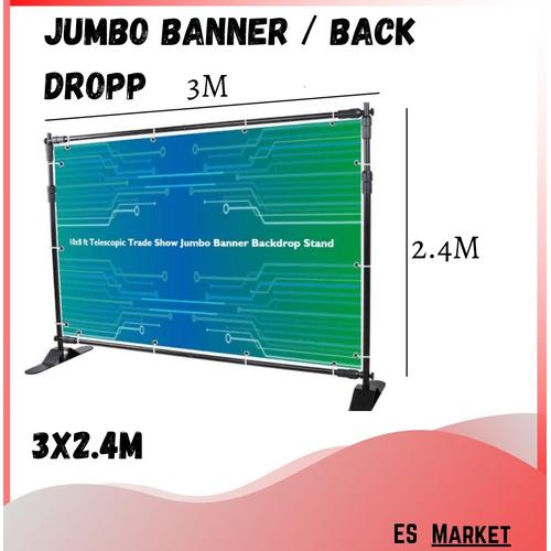 Jual Backwall Jumbo Banner / Stand Backdrop - 2,4 x 2.4M, Rangka Saja ...