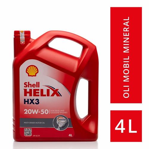 Jual Shell Helix HX3 20W-50 (4L) Galon Oli Pelumas Mesin Mobil - Kota ...