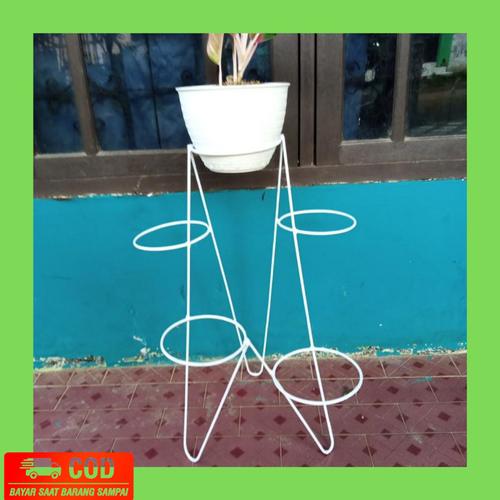 Jual Rak Pot Bunga 5 Lubang Hiasan Tanaman Dudukan Pot Bunga Besi ...