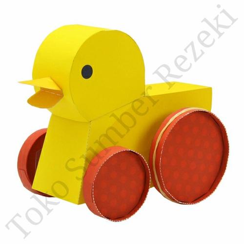 Jual 3D Paper Craft Elastic Powered Duck Papercraft DIY Edukasi Bebek ...