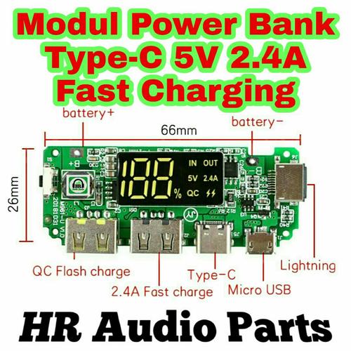 Jual Modul Power Bank With LED Digital Display Dual Output USB 2A H961 ...
