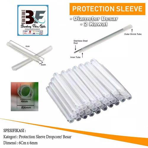 Jual Protection Sleeve Besar 2 Kawat Fiber Optik Protector Optic FTTH ...