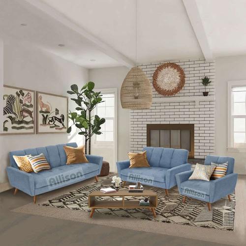 Promo Winston Sofa Set Ruang Tamu Minimalis 3-2-1 Biru Muda Cicil 0% 3x ...