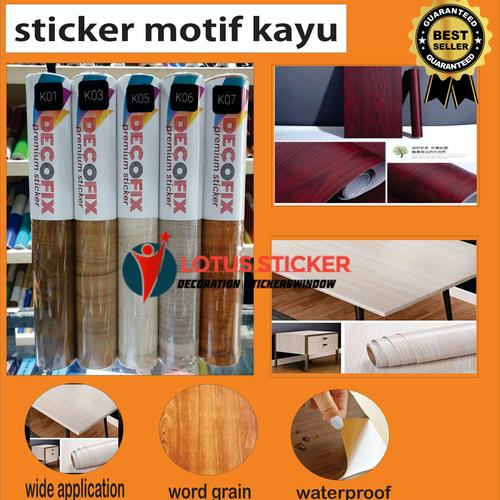 Jual Sticker motif kayu/wallpaper serat kayu - MK 07, 25cmx120cm - Kab ...