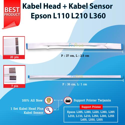 Jual Kabel Flexible Head + Sensor Epson L110 L210 L300 L350 L360 New ...