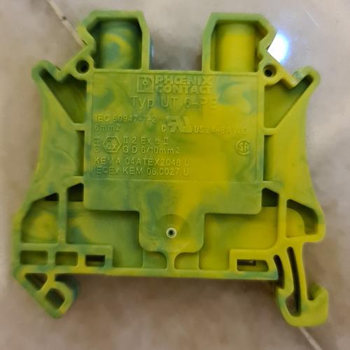 Jual Grounding Terminal Phoenix Contact UT 6-PE UT6PE UT6 PE AWG Typ UT ...