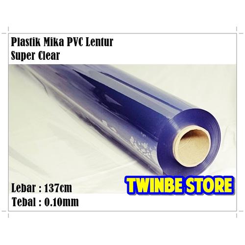 Jual Plastik Mika Lentur Bening PVC Flexible Tebal 0.10mm Lebar 137cm ...