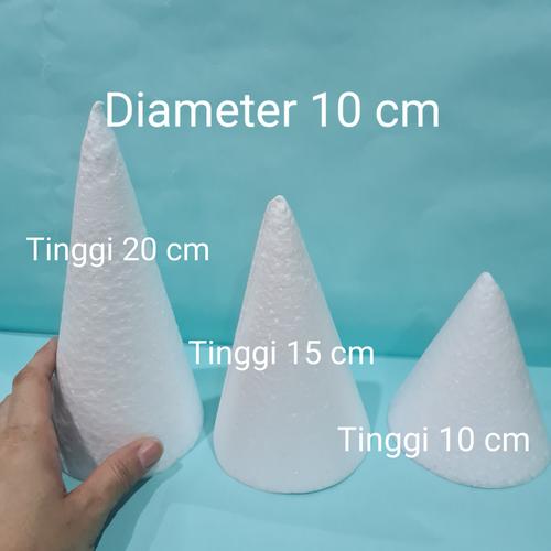 Jual Diameter 10cm Gabus Kerucut Styrofoam Cone - Tinggi 20cm - Jakarta ...