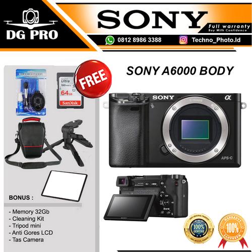 Jual Sony Alpha 6000 Body Only Camera Paket Bonus Garansi Original ...