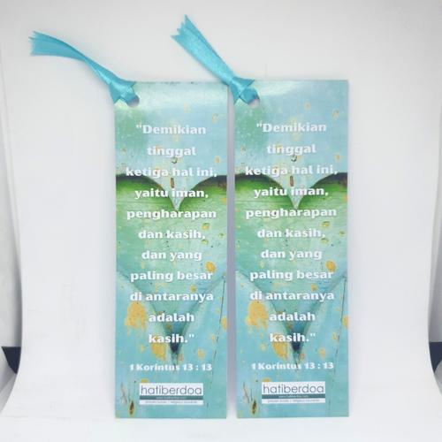 Jual Pembatas Buku/ Bookmarks Ayat Kitab Suci 1 Korintus 13:13 - Kota ...