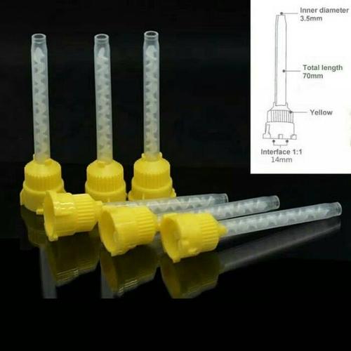 Jual Dental mixing tip kuning light body tips impression yellow 1:1 ...