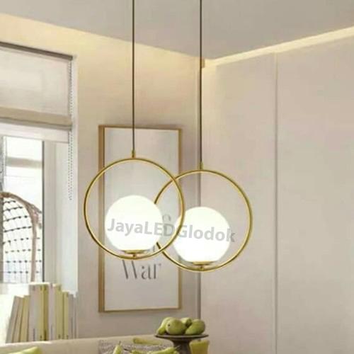 Jual Lampu gantung gold bulat 30cm / lampu hias bola bulat - Jakarta ...