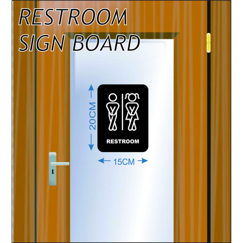 Jual Toilet RESTROOM Akrilik Sign Acrylic Modern 15x20 Sign Board Papan ...