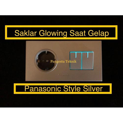 Jual Panasonic Stop Kontak + Saklar Seri Style Silver Tanam Minimalis ...