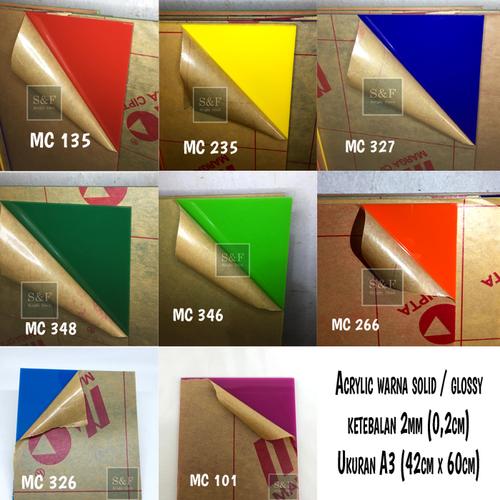 Jual AKRILIK WARNA 2MM A2 60x42 / ACRYLIC WARNA / AKRILIK LEMBARAN ...