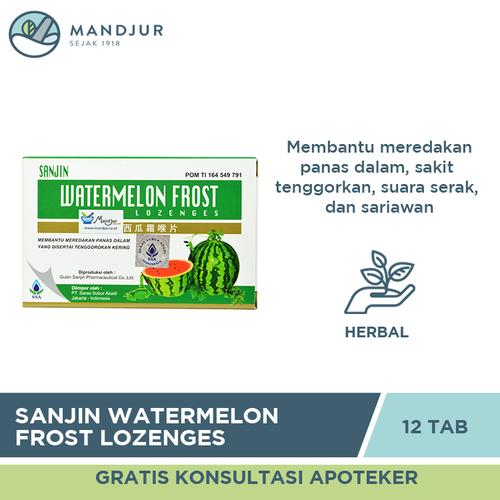 Jual Sanjin Watermelon Frost Lozenges - Obat Sakit Tenggorokan, Panas ...