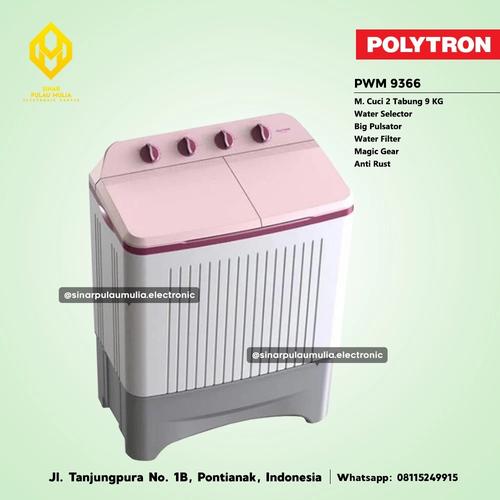 Jual Polytron Mesin Cuci 2 Tabung 9 KG Big Pulsator - PWM 9366 ...