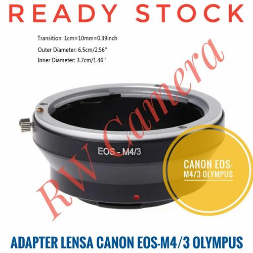 Jual Adapter Lensa Canon EOS-M4/3 Olympus MFT M43 Micro Four Third ...
