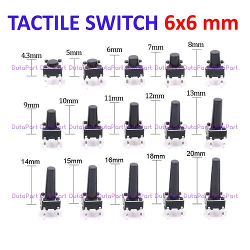 Jual Tactile Switch Push Button 6x6 mm 6x6 PCB Mount SILAHKAN PILIH ...