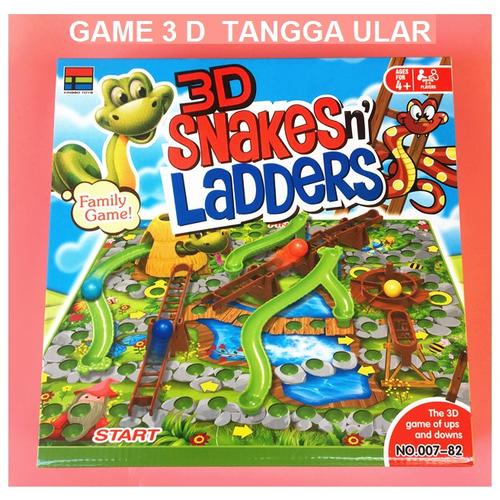 Jual Mainan ANAK EDUKASI GAME Ular Tangga 3D / 3D Snakes Ladders Board ...