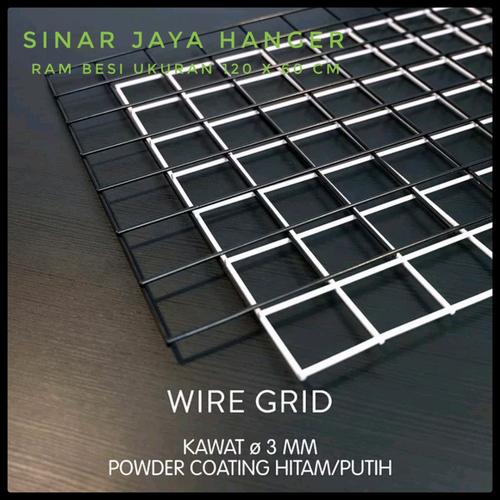 Jual ram besi tanpa bingkai ukuran 120 x 60 cm hitam dan putih - Putih ...