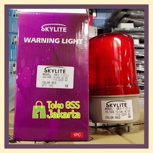 Jual Warning Light AC DC with buzzer MERAH -Lampu Rotary Sirine LED ...