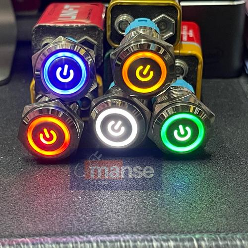 Jual Saklar LED Switch Waterproof Push On Off 16mm Metal Logo Power ...