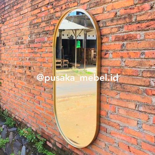 Jual Pigura Cermin Besi Gold, Kaca Cermin Besi Oval Gold, Rangka Cermin ...