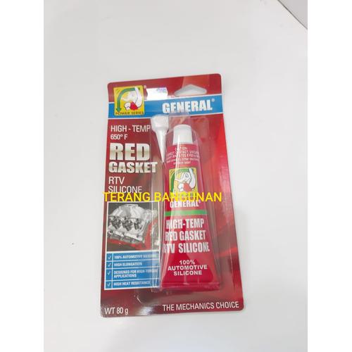 Jual General Red Gasket RTV Silicon / Lem Gasket Merah Red Silicon 80 ...