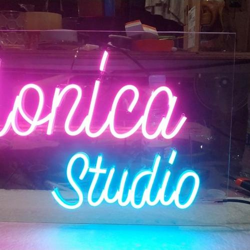 Jual Lampu LED Neon Text Tulisan "Monica Studio" pesanan kak Momon ...
