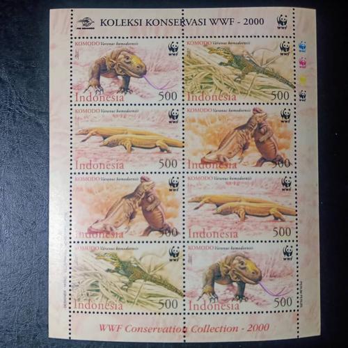 Jual Perangko Indonesia Koleksi Konservasi WWF Komodo 2000 stamp pack ...