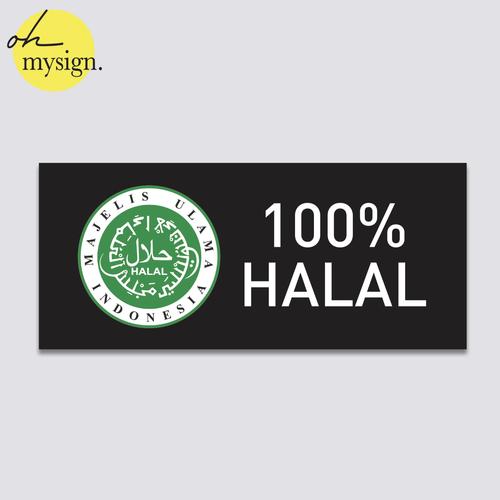 Jual Acrylic Sign Halal | 100% Halal Label Signage | Akrilik Signage ...