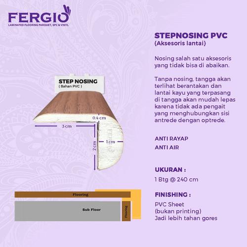 Jual STEP NOSING PVC untuk lantai kayu parket laminate / lantai vinyl ...
