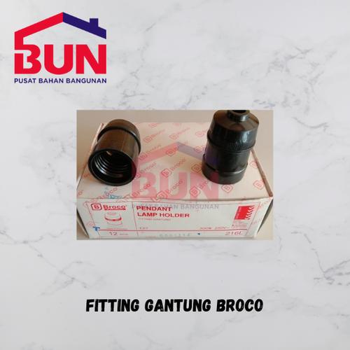 Jual Fitting Lampu Gantung BROCO / Fiting Gantung BROCO Hitam SNI - Kab ...